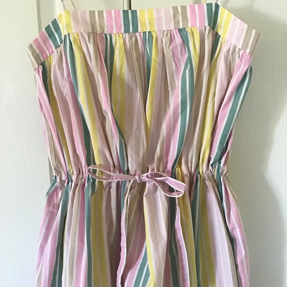 Ganni | Dresses | Ganni Organic Cotton Striped Pastels Maxi Dress 36 Us ...